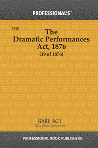 Dramatic Performances Act, 1876: Buy Dramatic Performances Act, 1876 by ...
