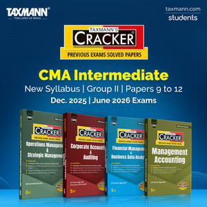 Taxmann's CRACKER COMBO For CMA Intermediate | New Syllabus | Dec. 2025 ...