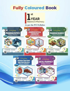 D.Pharm 1st Year Set Of 5 FULLY COLOURED Books By GDC PUBLICATION: Buy ...