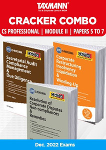 Taxmann Combo CS Professional Cracker Module 2 – Paper 4 To 6 New ...