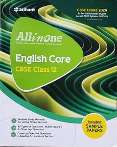 Arihant CBSE All In One English Core Class 12 2023-24 Edition (As Per ...