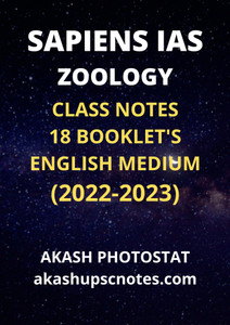 Sapiens Ias Zoology Class Notes English Medium (2022-2023) 18 Booklets ...