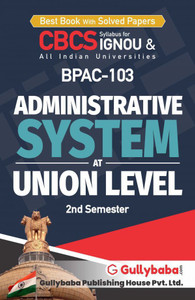 IGNOU BPAC-103 - Administrative System At Union Level, Latest CBCS Help ...
