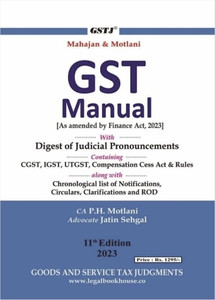 GST Manual - 11th Edition May 2023 Latest Edition By Mahajan & Motlani ...