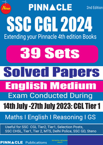 SSC CGL 2024: 39 TCS Sets Solved Papers English Medium: Buy SSC CGL ...