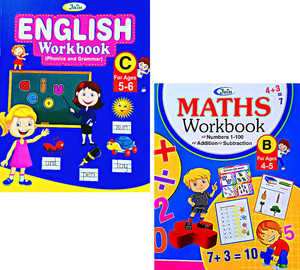 Nursery Lkg Ukg English Maths Writing Practice Workbooks. Kindergarten ...