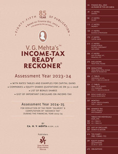 V. G. Mehta's Income Tax Ready Reckoner (DTRR) - April 2023 - 85th ...