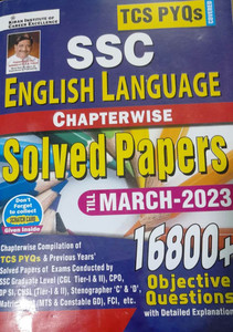 TCS PYQs SSC English Language Chapterwise Solved Papers Till March-2023 ...