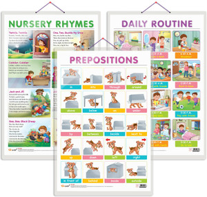 Set of 3 DAILY ROUTINE, NURSERY RHYMES and PREPOSITIONS Early Learning ...