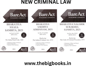 Bar & Bench, Combo 3 Bareact For New Criminal Law Bharatiya Nagarik ...