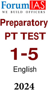 Forum IAS Preparatory 1 To 5 PT Test Series In English For Prelims 2024 ...