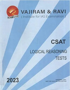 Vajiram And Ravi CSAT Printed Notes 2022 (3 Books) Black And White SET ...