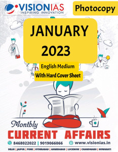 Vision Ias Current Affairs January 2023 English Medium Photocopy With ...