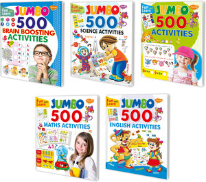 Fun And Learn 500 Activity Books Complete Combo | Pack Of 5 Activity ...