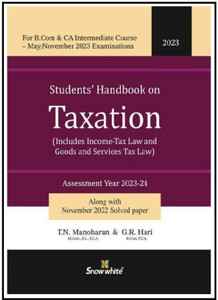 Snow White CA Intermediate Students Handbook On Taxation New Syllabus ...
