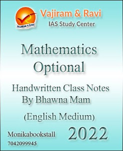 Vajiram And Ravi Mathematics Optional By Bhawna Mam Class Notes 2022 ...