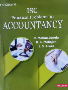 Kalyani Isc Practical Problems In Accountancy For Class XI 2024: Buy ...