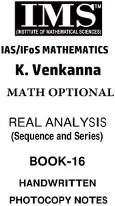 IMS Math Real Analysis Handwritten Photocopy Printed Notes For IAS ...