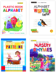 Combo 4 Book Of Plastic Book Alphabet ,Capital Writing, Book Of Pattern ...