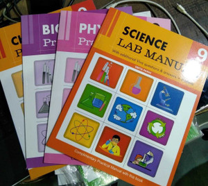 Science Lab Manual + Physics + Biology + Chemistry Class 9 Books Set ...