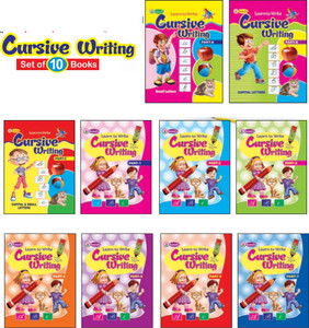 LEARN TO WRITE CURSIVE WRITING Set Of 10 {Cursive Writing Part- A,B,C ...