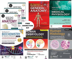 M.B.B.S 1ST Year Set With Free Dissection Kit {1 Human Anatomy ...