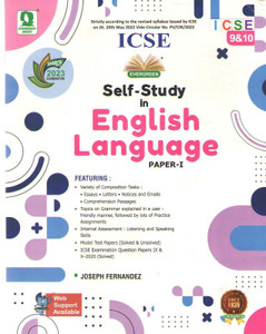 Icse Self Study In English Language (Paper -1) For Class - 9 & 10, By ...