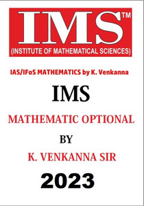 IMS Mathematics Optional English Printed Book 2023 By K.venkanna Sir ...