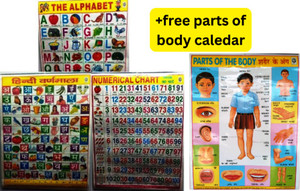 Combo Of 3 CALENDERS Of ABCD English Alphabet ,HINDI Alphabet And ...