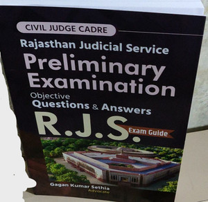 CIVIL JUDGE CADRE Rajasthan Judicial Service Preliminary Examination ...