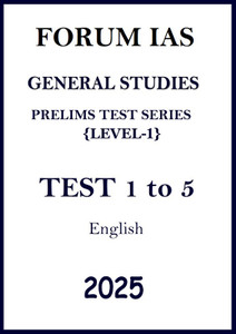 Forum IAS GS Level-1 PT 5 Test In English For Prelims 2024-25: Buy ...