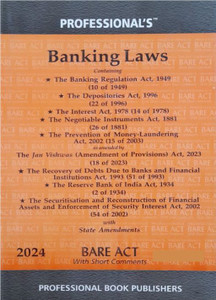 Banking Laws Bare Act By Professional - Edition 2024: Buy Banking Laws ...