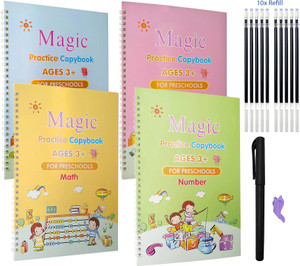 Sank Magic Practice Copybook (4 BOOKS,2 PEN,2 GRIP,10 REFILL), Number ...