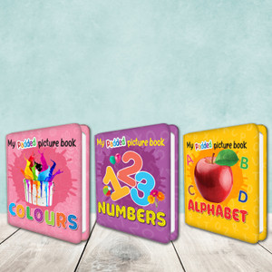 Set Of 3 MY PADDED PICTURE BOOK Alphabet, Numbers And Colours| The Trio ...