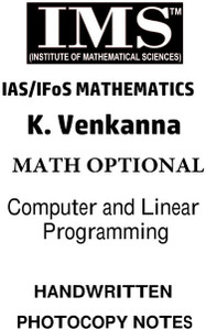 Computer And Linear Programming Handwritten Photocopy Printed Notes For ...