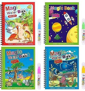 Kid's Magic Water Colouring Books Unlimited Fun With Drawing Reusable ...