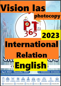 Vision Ias PT 365 International Relation 2023 English (Photocopy): Buy ...