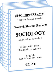 Vision IAS 2023 UPSC Topper Sauravh Sharma Rank-23 Sociology ...