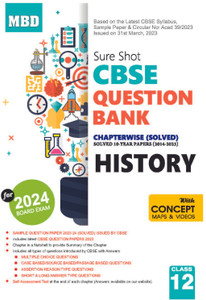 Mbd Sure Shot Cbse Question Bank History Class 12 (E) For 2024 Board ...
