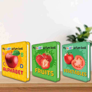 Set Of 3 MY PADDED PICTURE BOOK Fruits, Vegetables And Alphabet ...