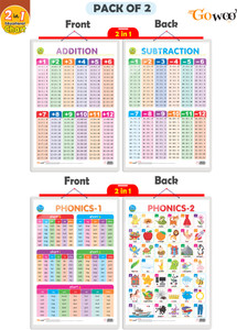 Set of 2 |2 IN 1 ADDITION AND SUBTRACTION and 2 IN 1 PHONICS 1 AND ...