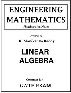 K Manikantta Reddy Sir Linear Algebra Engineering Mathematics ...