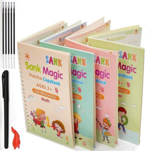 Practice Magic Book For Kids (4 Books + 10 Refills), Numbers, Drawing ...