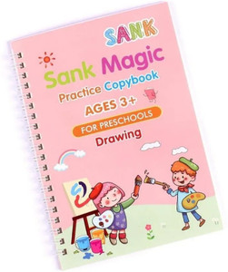 Sank Magic Practice Copybook, (4 BOOK + 10 REFILL+ 1 Pen +1 Grip ...