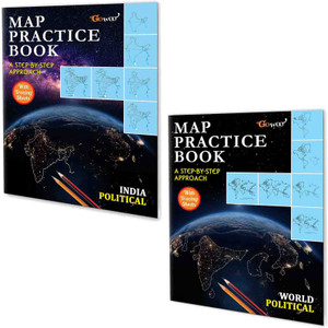 INDIA POLITICAL - MAP PRACTICE BOOK And WORLD POLITICAL - MAP PRACTICE ...