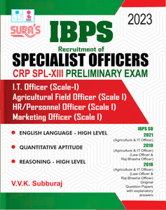 SURA`S IBPS SO Specialist Officers CRP SPL-XIII Preliminary Exam Book ...