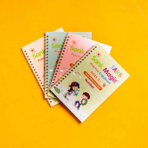 Amazing Cute Magic Practice Book For Kids(4 Books + 10 Refills ...