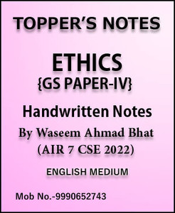 Topper Notes UPSC CSE 2023Latest Ethics GS Paper-IV Handwritten Notes ...