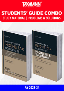 Taxmann Combo CA Inter Students Guide To Income Tax Including GST ...