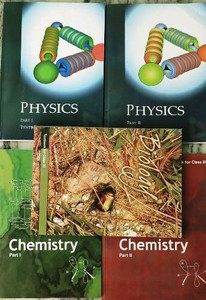 Ncert PCB 11th Chemistry Textbook Part - 1 And 2,Physics Textbook Part ...
